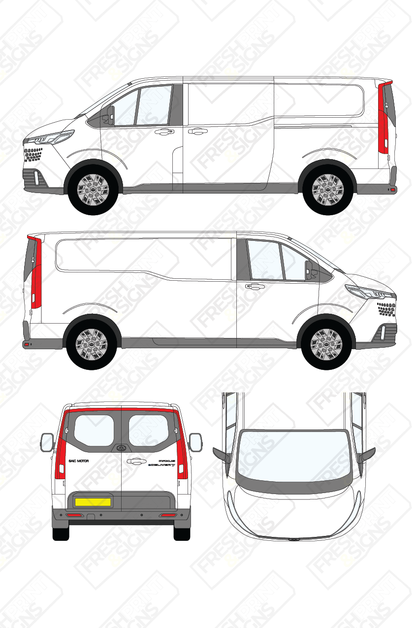 Van Graphics - Maxus | E-Deliver 7 | 2024-2025 | Long Wheelbase (L2 ...