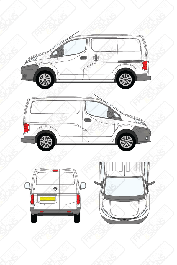 Van Graphics - Nissan | NV200 | 2009-2017 | Panelled Rear Doors – Fresh ...